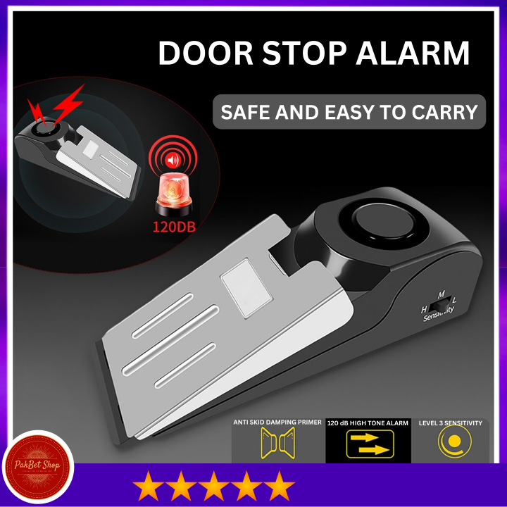 PAKBET SHOP Loud Wireless Doorstep Alarm Sensor 120db door Stop Alarm ...