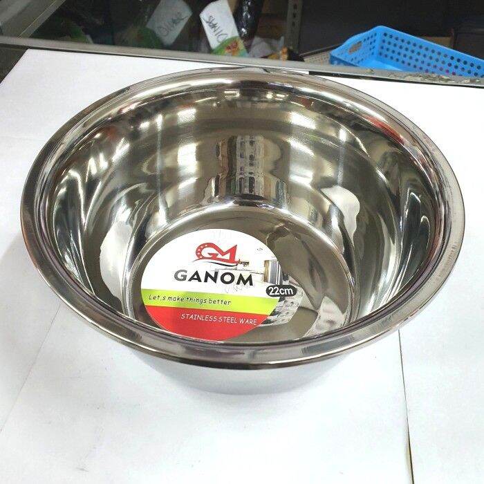 Baskom Ganom Stainless Steel 22cm Mangkok Bowl Korea | Lazada Indonesia