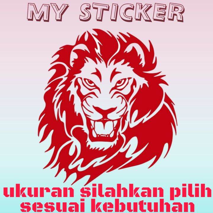 CUTTING STICKER SINGA BUAS SI RAJA HUTAN , stiker variasi MOTOR MOBIL ...