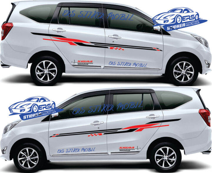 STIKER STICKER MOBIL DAIHATSU SIGRA CALYA BODY SAMPING CUTTING STIKER ...