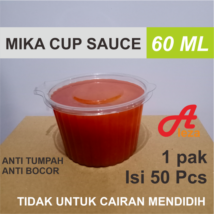 Cup Mika Sauce 60 ML/Cup Mika Sambel 60 ML/Mika Puding Isi 50 Pcs ...