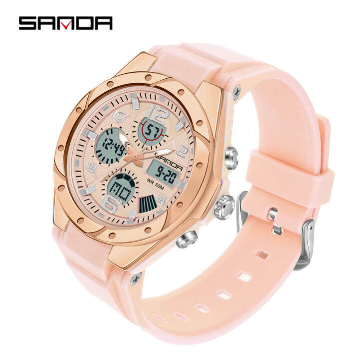 SANDA Luxury Brands Male Female Students Fashion Sport Watch Waterproof ...
