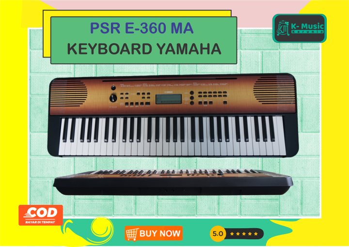 Keyboard Yamaha PSR E-360 E 360 E360 Motif wood kayu MA Harga Promo | Lazada Indonesia