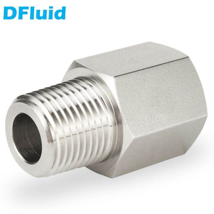 SS316 Adapter BSP NPT BSPT 1/8 1/4 3/8 1/2 3/4 Female to Male Thread ...