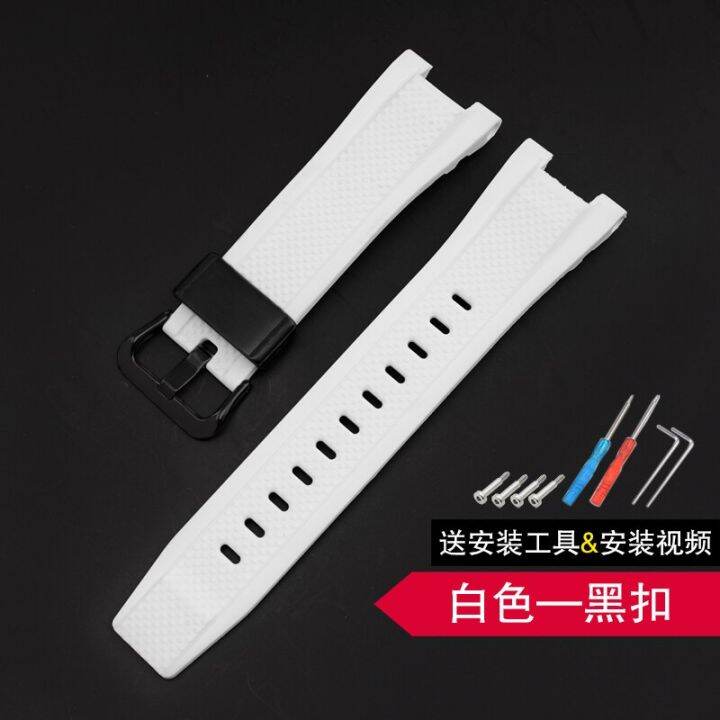สายนาฬิกาสำหรับ Casio Gst100ยางซิลิโคนผู้ชาย G Shock สายนาฬิกา Gst B100