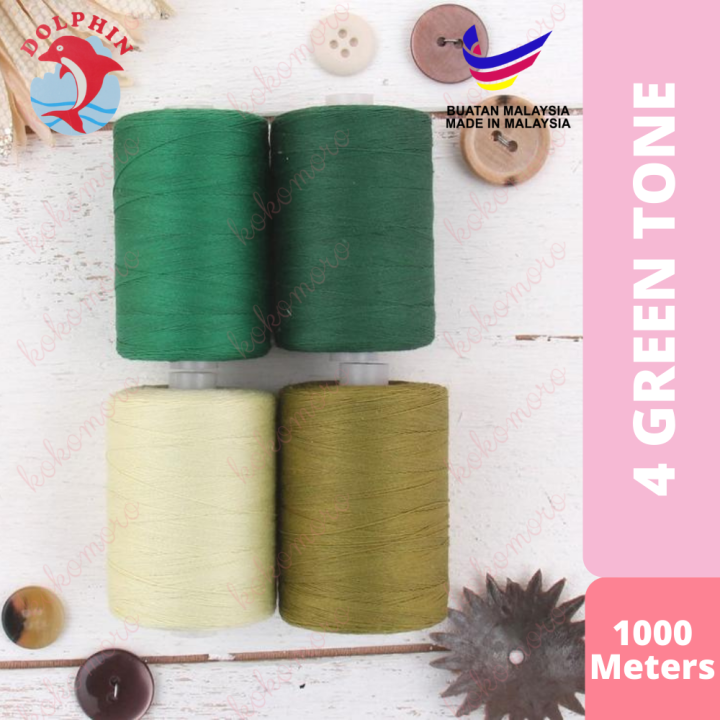 Dolphin Thread 1000 Meters 4 Green Tone / Dolphin Benang Jahit | Lazada