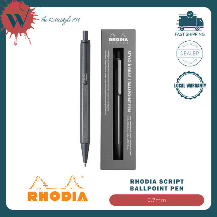 Rhodia Script Ballpoint Pen (0.7) Titanium | Lazada PH