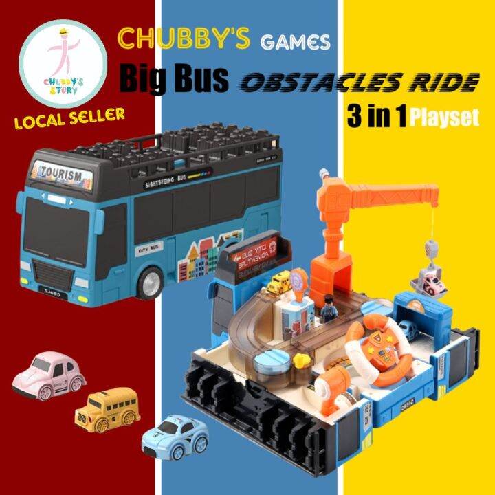 🚦🚌🚎Chubby’s Big Bus Adventure Obstacles Ride Track Games + Steering ...