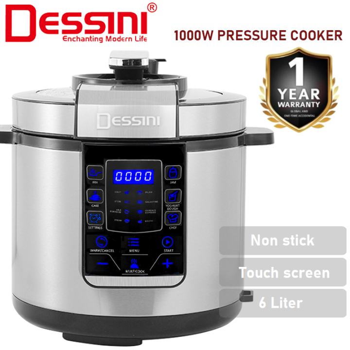 DESSINI ITALY 14 IN 1 Electric Digital Pressure Cooker Non-stick ...