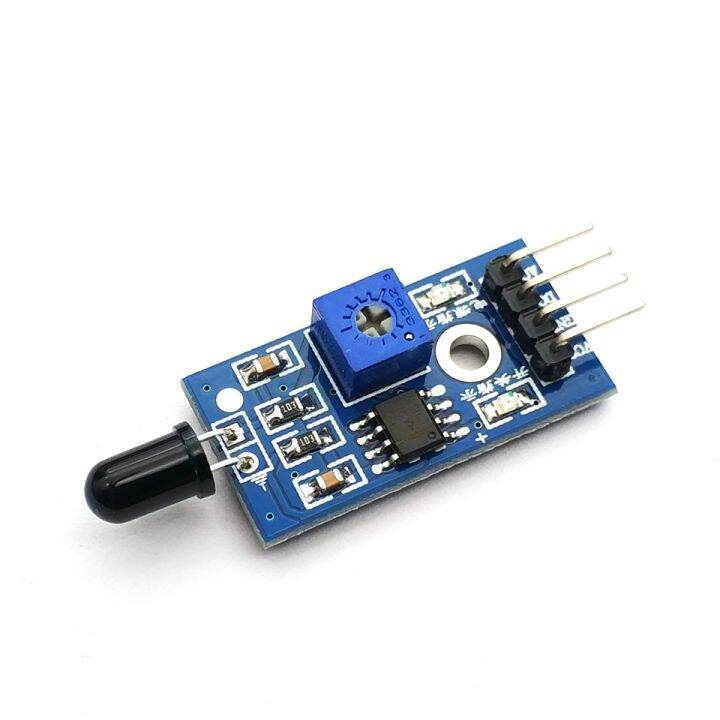 LM393 4 Pin IR Flame Detection Sensor Module Fire Infrared Receiver ...