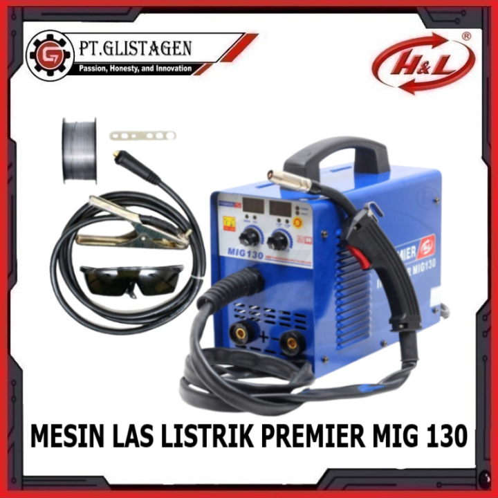 Mesin Las Listrik MIG CO2 Tanpa Gas Welding Gasless Premier MIG 130 HL ...