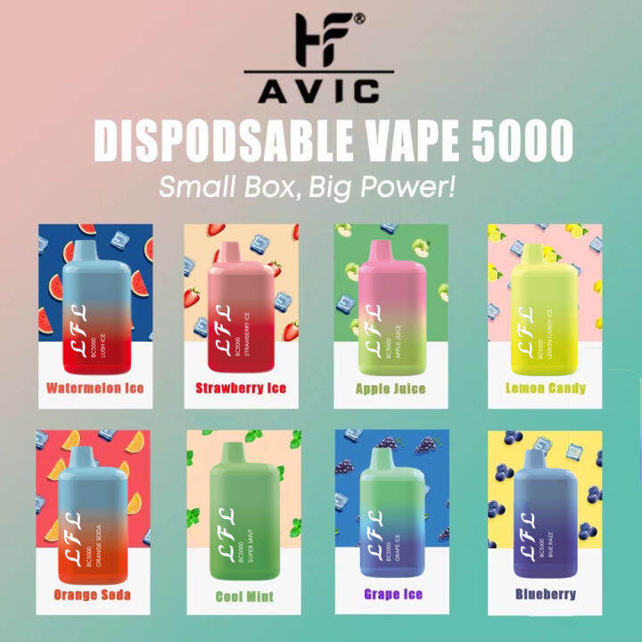 Disposable Rechargeable Avic 5000 Puffs Smoke Original Set Up With Type ...