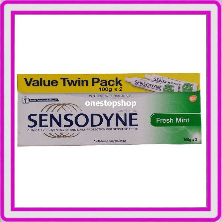 Sensodyne Fresh Mint Twin Pack 100g x 2 | Lazada PH