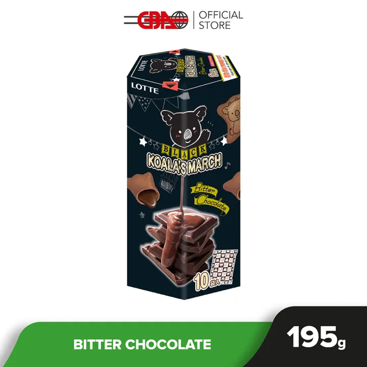Lotte Koala's March Regular Pack - Black Bitter Chocolate (195g) | Lazada