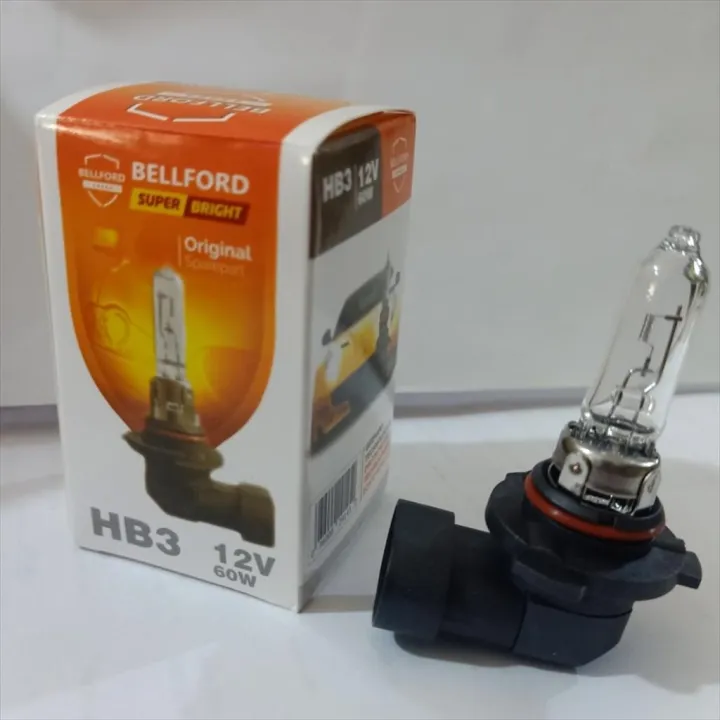 Lampu Halogen HB3 9005 12V 60W Bohlam Standar Mobil Original Bellford ...