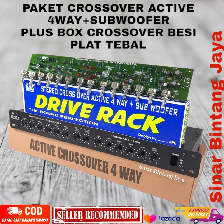 PAKET CROSSOVER ACTIVE 4WAY+SUBWOOFER PLUS BOX CROSSOVER BESI PLAT ...