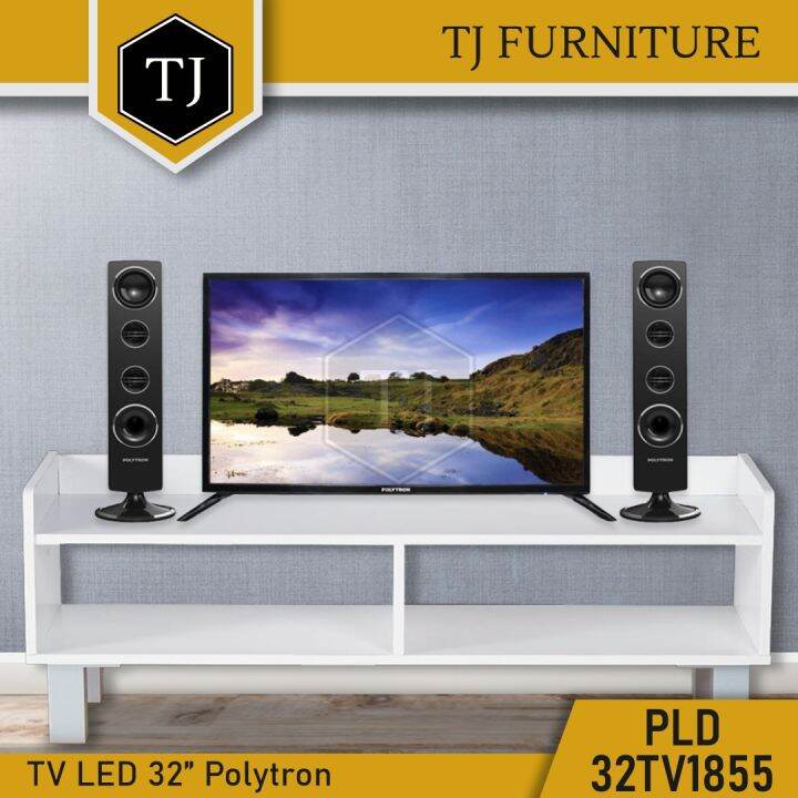 Polytron Cinemax Digital LED TV 32″ PLD 32TV1855 / TV 32 Inch Dengan Digital Speaker Tower ...