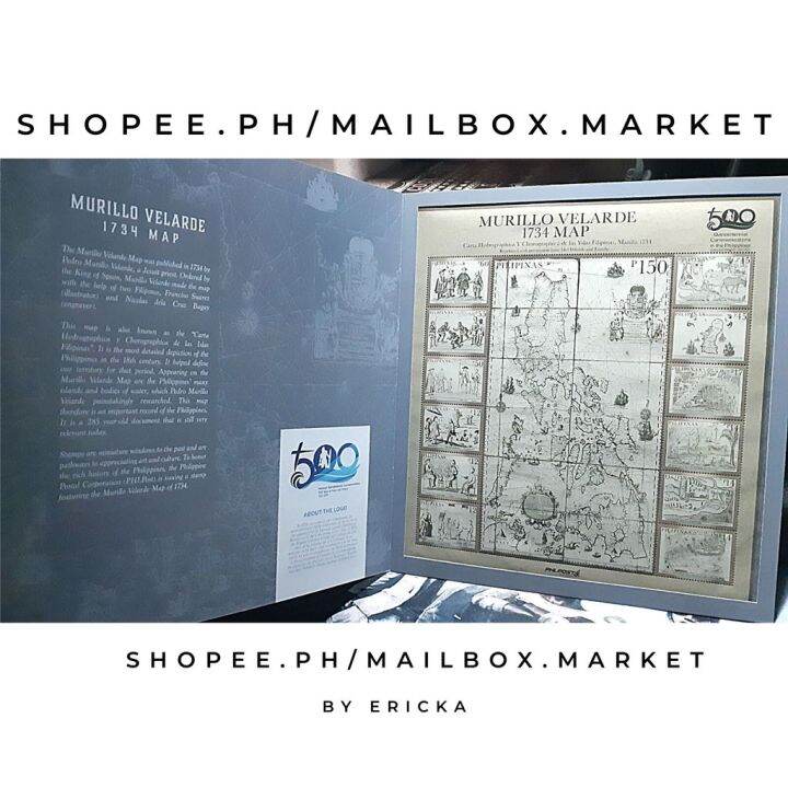 Murillo Velarde 1734 Map - PHLPost Folder (With Matching Stamp Sheet ...