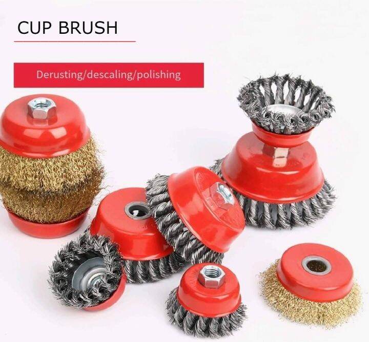 Wire Wheel Brush Twisted Knotted Cup Brush For Grinders Industrial Cup ...