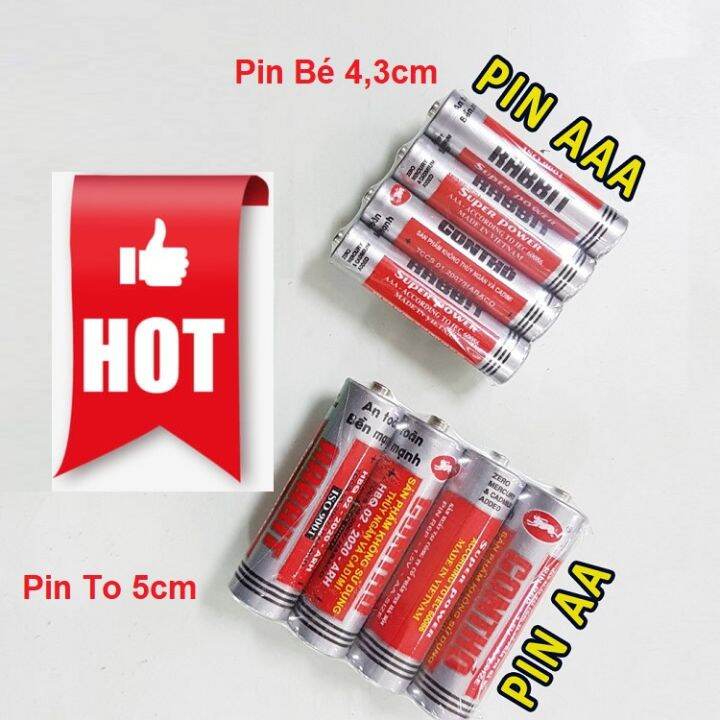 Pin Con Thỏ Một Vỉ 4 Viên, Loại Nhỏ 1,5v AAA Dùng Và Loại To AA 1,5v ...