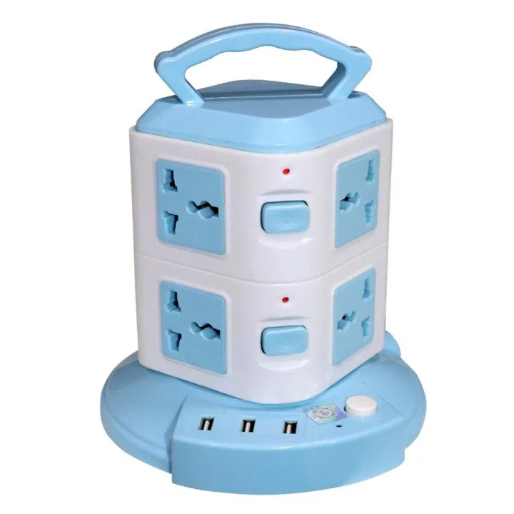 Multifunctional Vertical Socket 2-Layer 8 Sockets and DC 5V USB Port ...