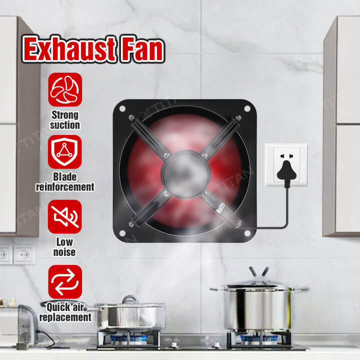 Industrial Wall Exhaust Fan (10/12/14inch) Wall Mounted Ventilation ...
