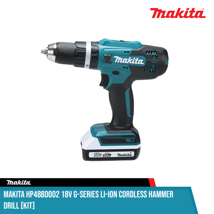 MAKITA HP488D002 18V G-Series Li-Ion Cordless Hammer Drill [Kit] | Lazada PH
