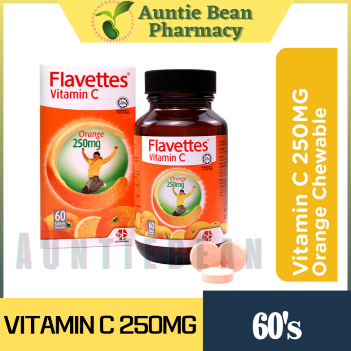 Flavettes Vitamin C 250mg 60 Tablets exp:05/2025 | Lazada