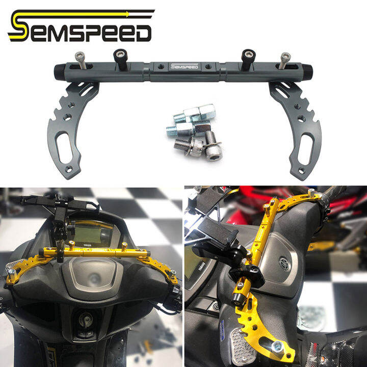 SEMSPEED Motorcycle Cross Bar Bracket Handlebar Mount For Yamaha NVX AEROX 155 150 125 XMAX NMAX ...