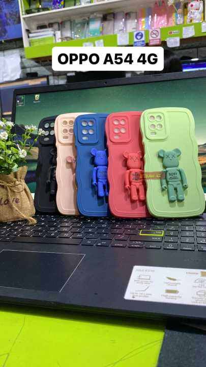 CASING LIQUID CURLY + BONEKA STAND ( OPPO A54 4G ) CASE TERBARU 2023 ...