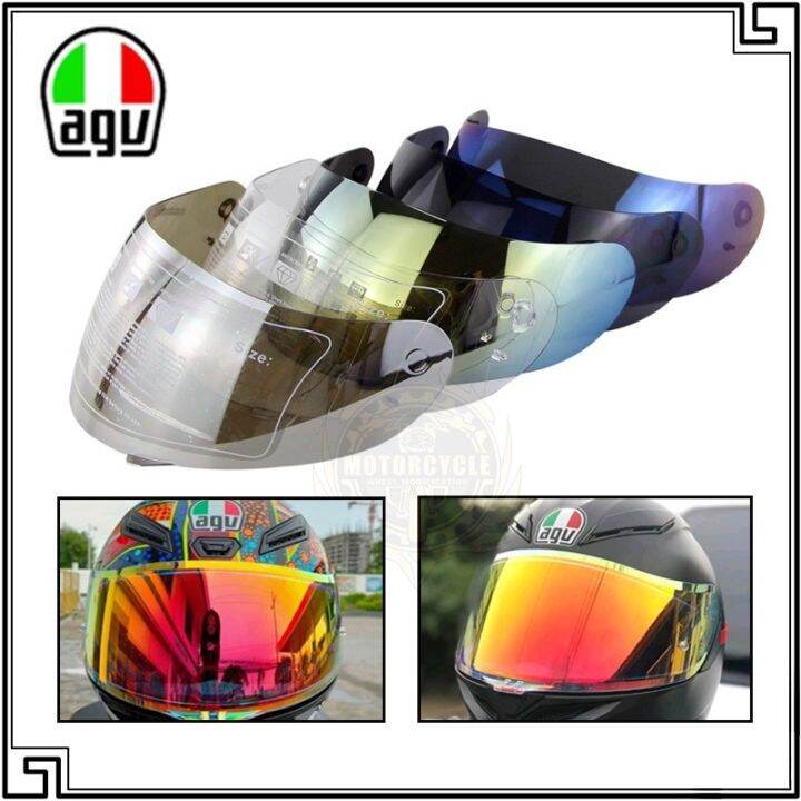 AGV Motorcycle Wind Shield Helmet Lens Visor Full Face Water Resistance ...