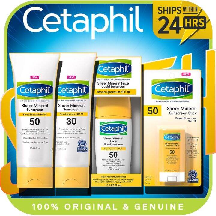 Red8 Cetaphil Sheer Mineral Sunscreen Lotion SPF50 / Sunscreen Lotion ...