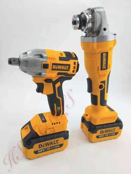 DEWALT cordless impact wrench and grinder 68V brushless 2pcs lithium ...