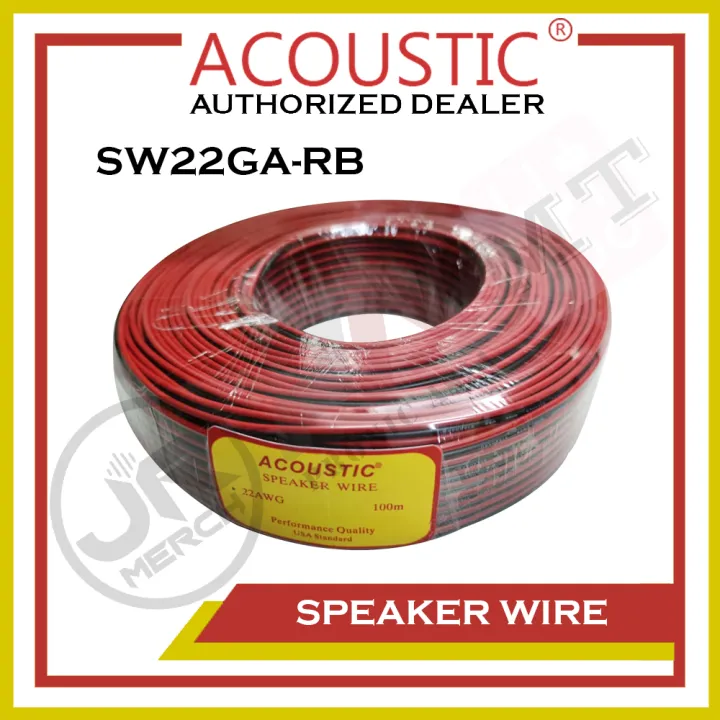 1 Roll/100 meters 22AWG Copper Audio Speaker Wire (SW22GA-RB) Red/Black ...