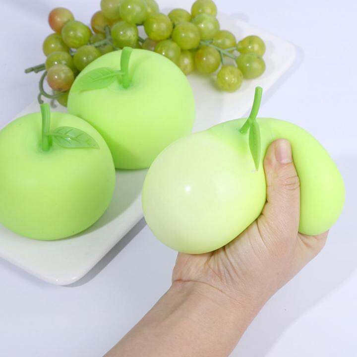 Squeeze Toy Apples Shape Fruit Powder Filled Simulation Soft Squishy ...