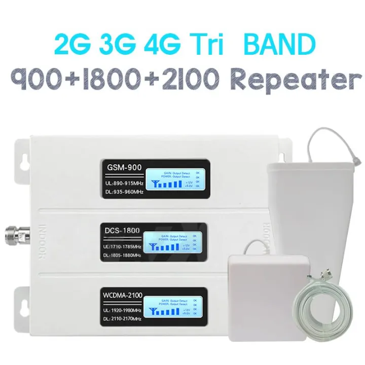 Repeatnet Tri Band Cellular Repeater 900/1800/2100 GSM DCS WCDMA 2G 3G ...