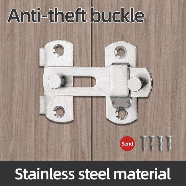 Stainless Steel Door Hasp Latch Lock Sliding Door Window Cabinet ...