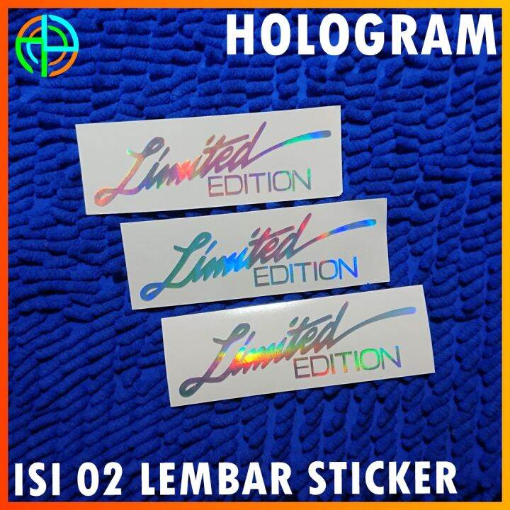 (Dapat 02 lembar) Sticker Cutting Limited Edition Hologram Stiker Mobil ...