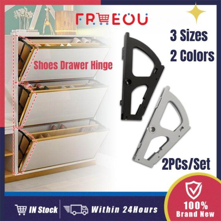 2Pcs/Set Shoe Cabinet Hinges 304 Stainless Steel Shoe Rack Shelf Flip ...