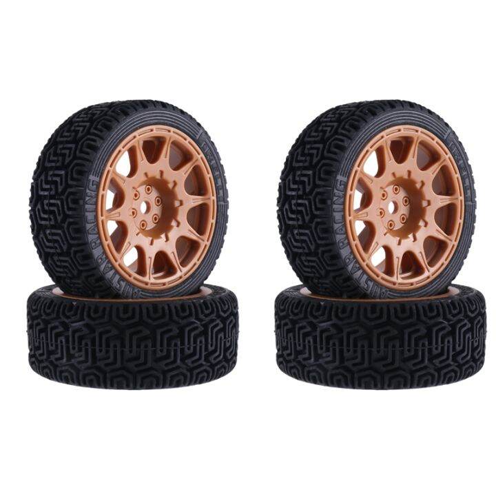 68mm 1/10 RC Car Tires on Road Touring Drift Car Tyre Wheels for Tamiya ...