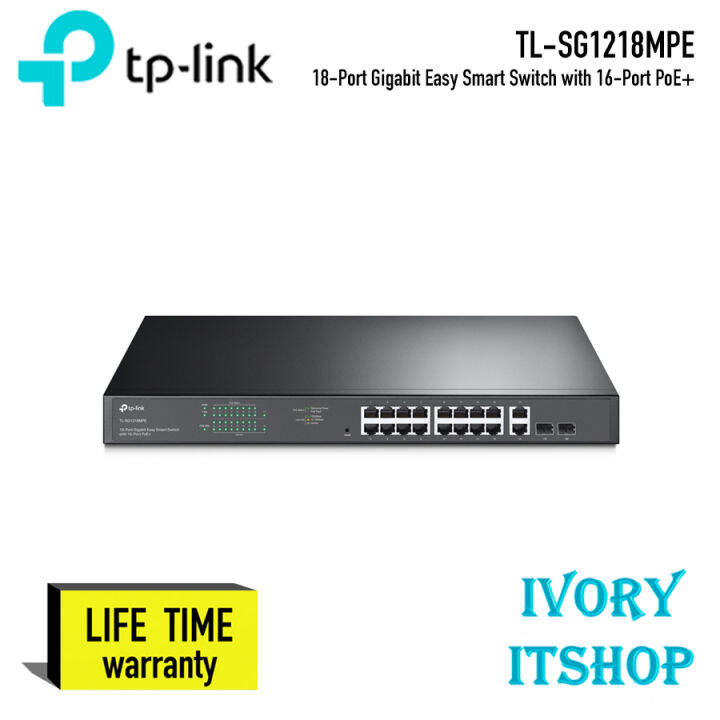 TP Link 18-Port Gigabit Easy Smart Switch with 16-Port PoE+ SG1218MPE/ivoryitshop | Lazada.co.th