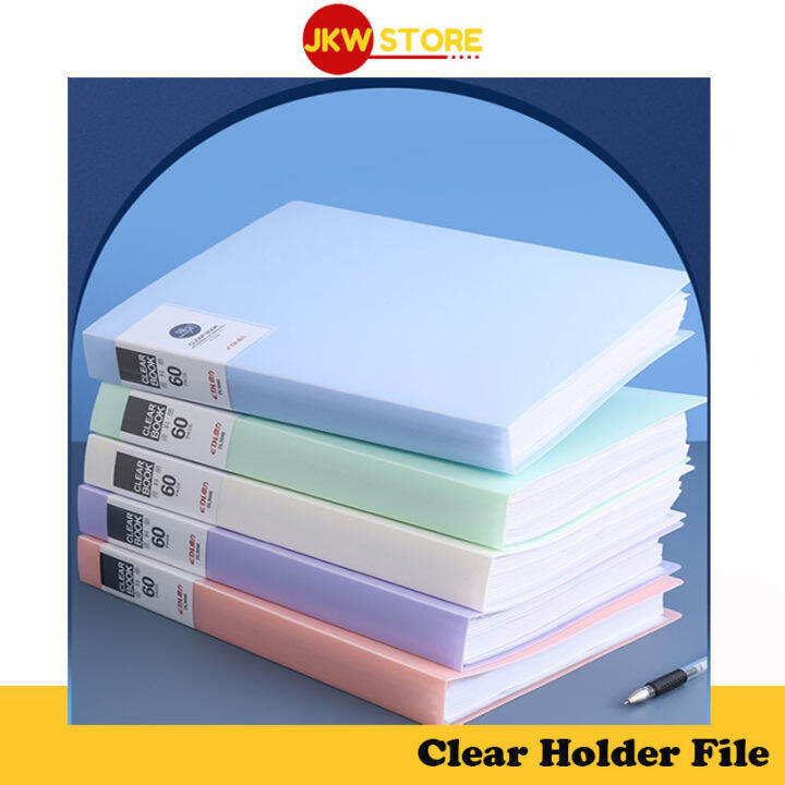 A4 Morandi Clear File | 20 40 60 80 100 Pockets | Clear Book | File ...
