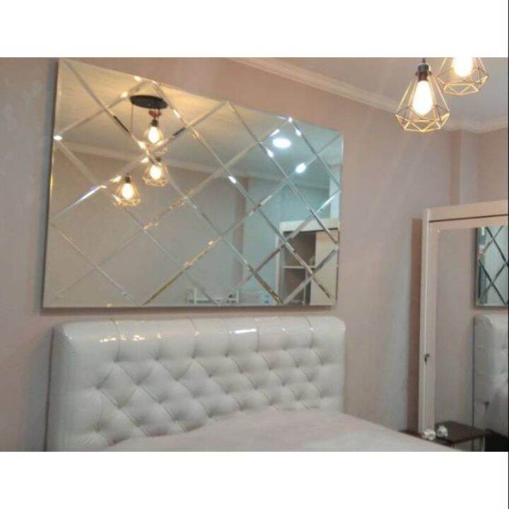 Kaca cermin custom Bevel 40 x 80 Cm Tebal 5mm - FREE PACKING PETI KAYU ...