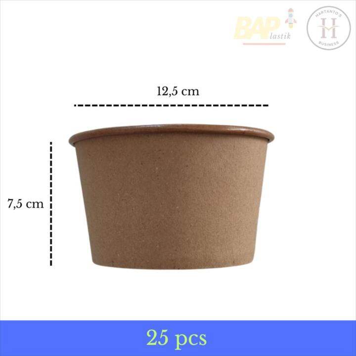 Paper Bowl Kraft 800 ml TP Mangkok Kertas Tahan Panas | Lazada Indonesia