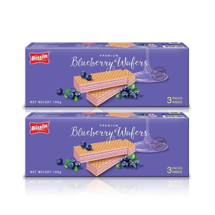 Bissin Wafer Blueberry Flavor 100g 100g x 2 | Lazada PH