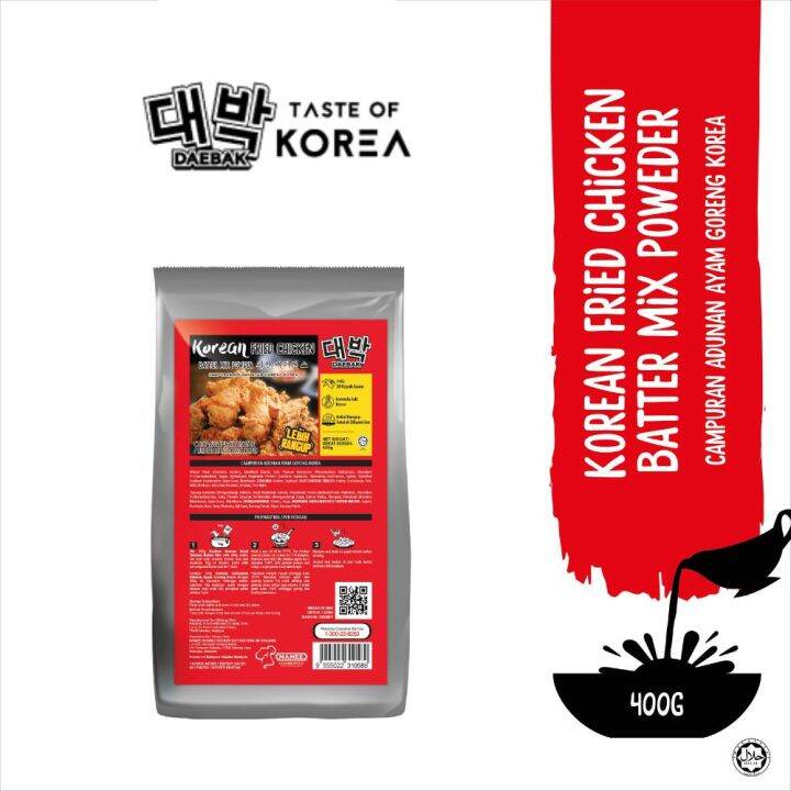 Daebak Korean Fried Chicken Batter Mix Powder 400g - Mix for Fried ...
