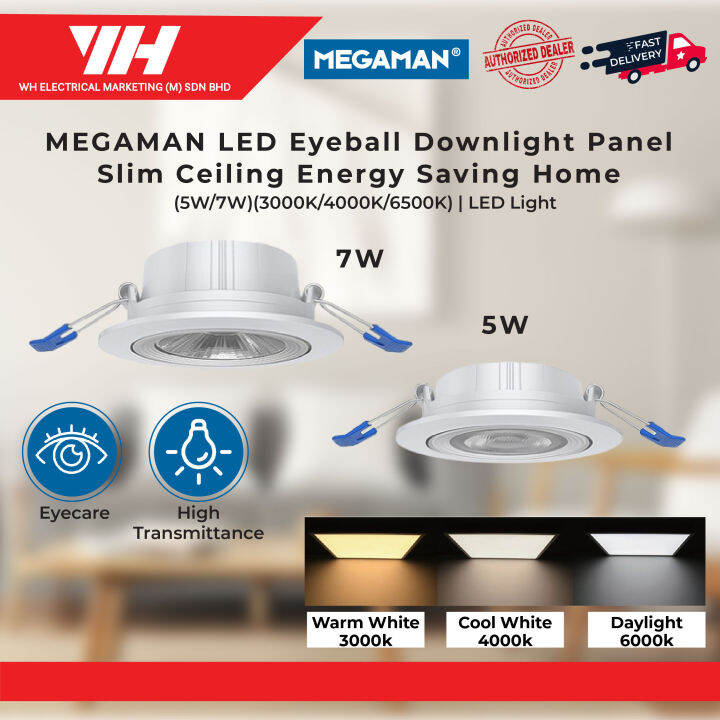 (SIRIM) MEGAMAN 2 1/2"ROUND LED EYE BALL (5W/7W) - LED Eyeball ...
