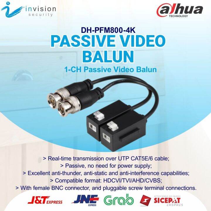 DAHUA PFM800-4K Passive Video Balun 4K HDCVI 1CH Original BNC CCTV ...