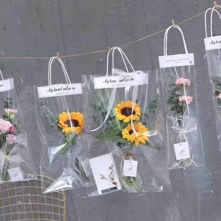 【YIDEA HONGKONG】Transparent PVC Long Tote Clear Bag Flower Packaging ...