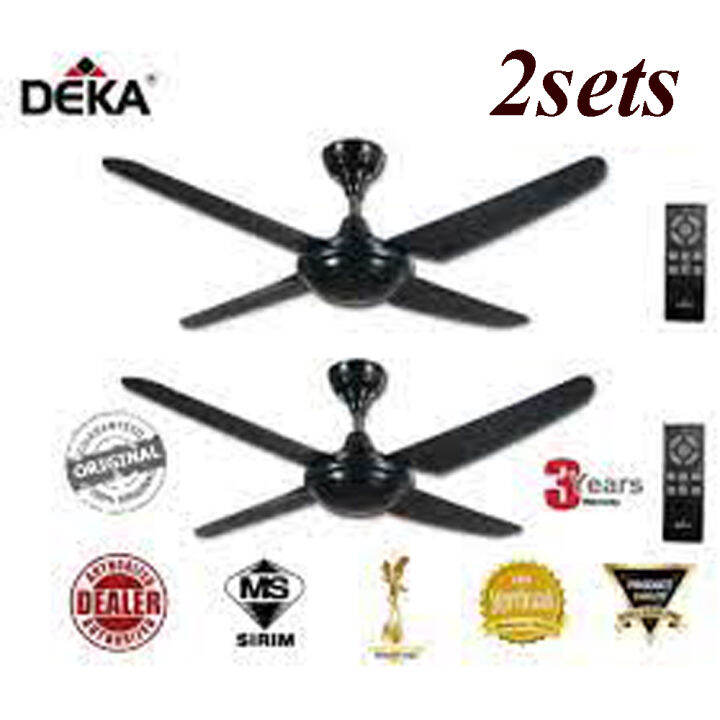 2SETS DEKA KRONOS F5-4P 4 BLADE 3 SPEED REMOTE CONTROL CEILING FAN | Lazada